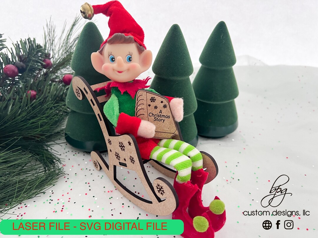 DIGITAL Bundle Kit Elf Prop Rocking Chair Storybook Christmas Santa ...