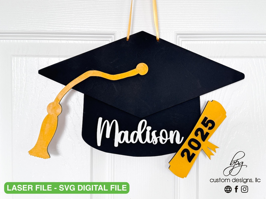 DIGITAL 2025 Graduation Door Sign School College Preschool Grad Memory ...