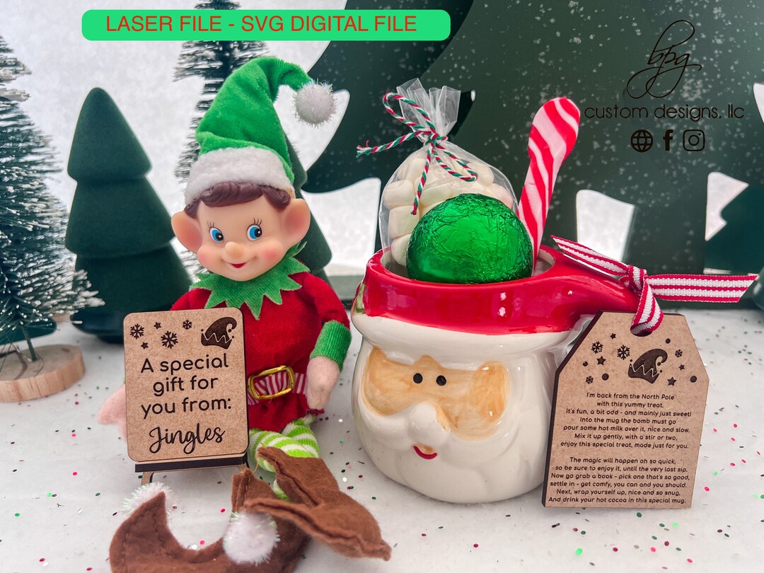 DIGITAL Elf Prop Hot Cocoa Bomb Chocolate Spoon Mug Christmas Xmas ...