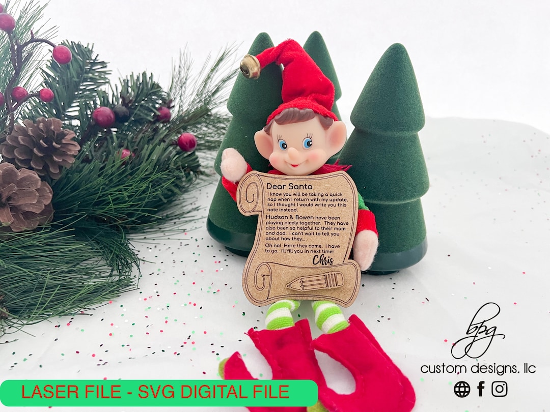 DIGITAL Elf Prop Scroll Dear Santa Update Behavior Report Christmas ...