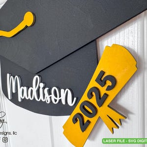 DIGITAL 2025 Graduation Door Sign School College Preschool Grad Memory ...