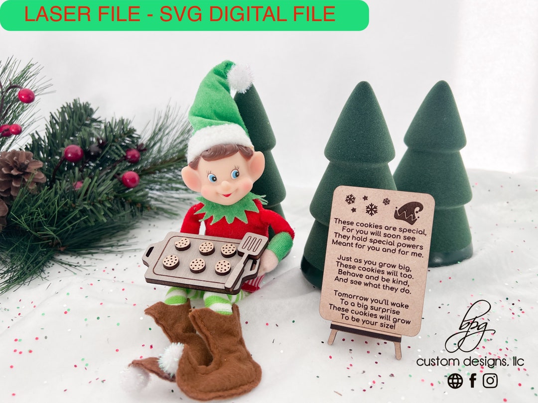 DIGITAL Elf Prop Kit Bundle Cookies Sign Easel Christmas Xmas Holiday ...
