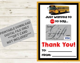 Bus Driver Money Card - Etsy