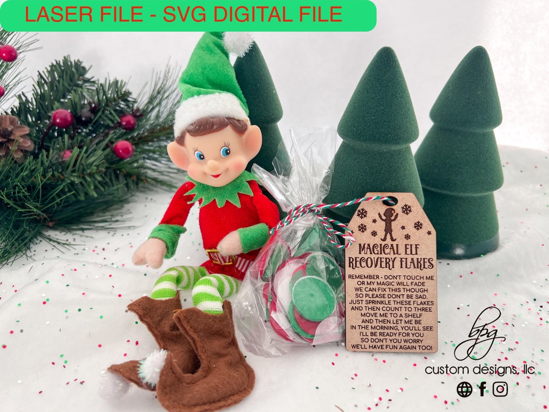 DIGITAL Elf Prop Magic Recovery Flakes Christmas Xmas Holiday SVG Laser ...