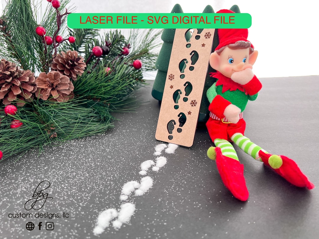 Instant DIGITAL Download* Elf Stencil Footprint Christmas Santa ...