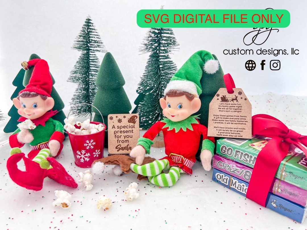 DIGITAL Elf Prop Kit Bundle Game Card Family Tag Christmas Santa ...