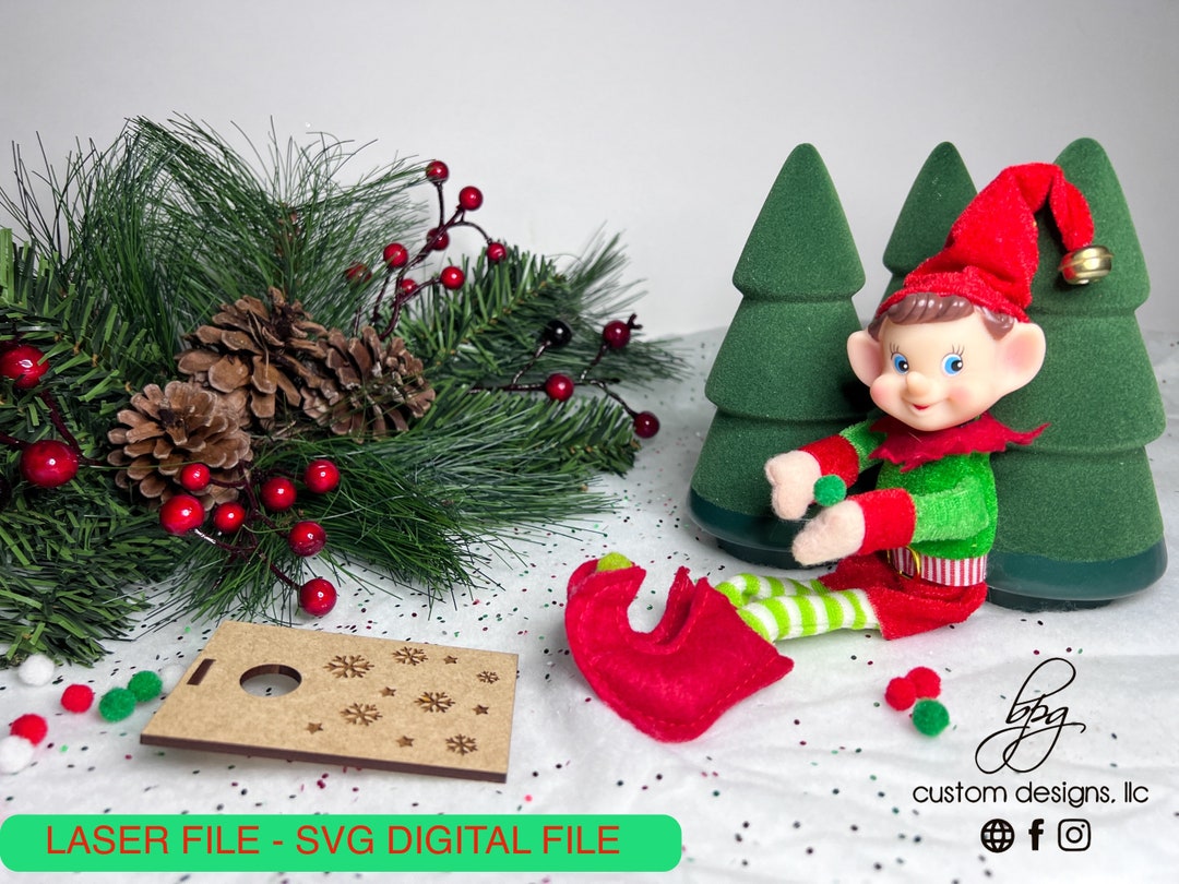 DIGITAL Elf Prop Elf Cornhole Game Christmas Xmas Holiday SVG Laser ...