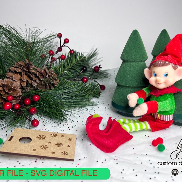 Christmas Elf Digital Design - Etsy