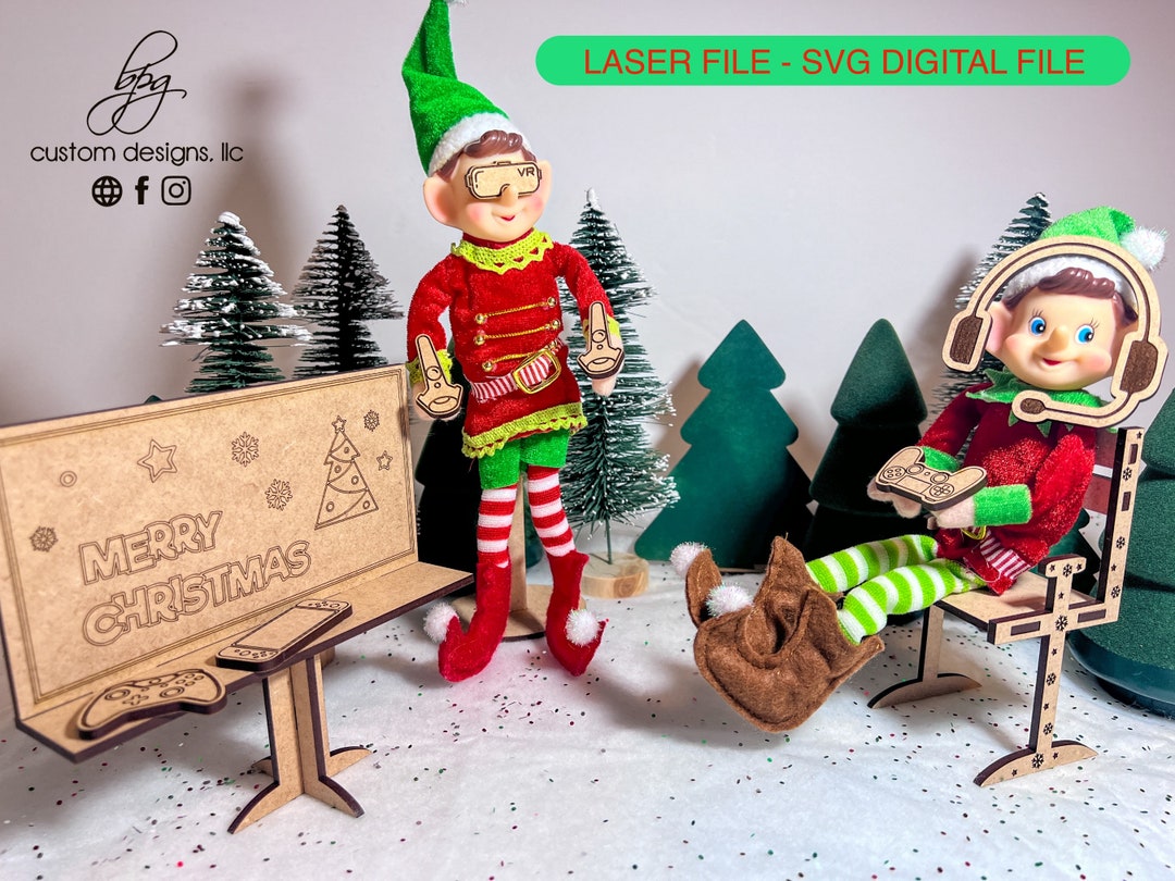 DIGITAL Elf Kit Bundle Prop Game Chair Gaming Tech TV Stand Headset ...