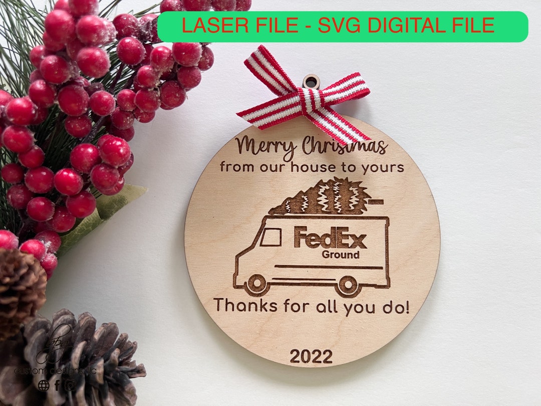Digital Fedex Driver Thank You Delivery Carrier Gift Christmas Xmas ...