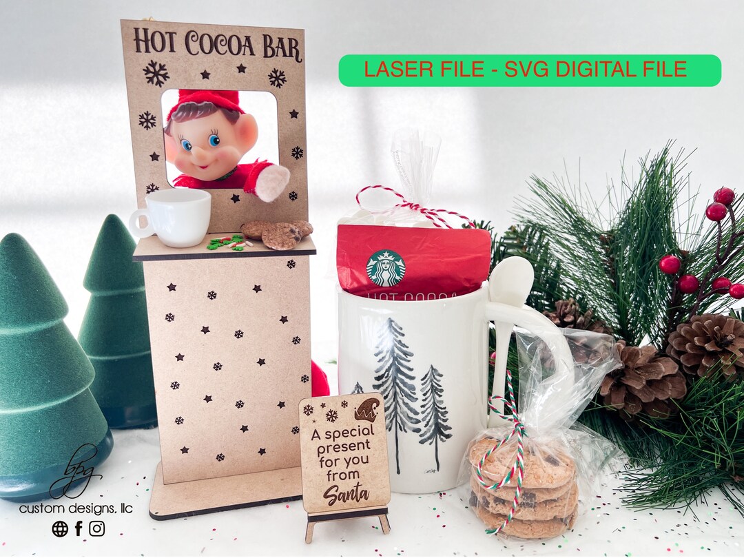 DIGITAL Elf Prop Kit Bundle Hot Cocoa Chocolate Cookie Bar Christmas ...