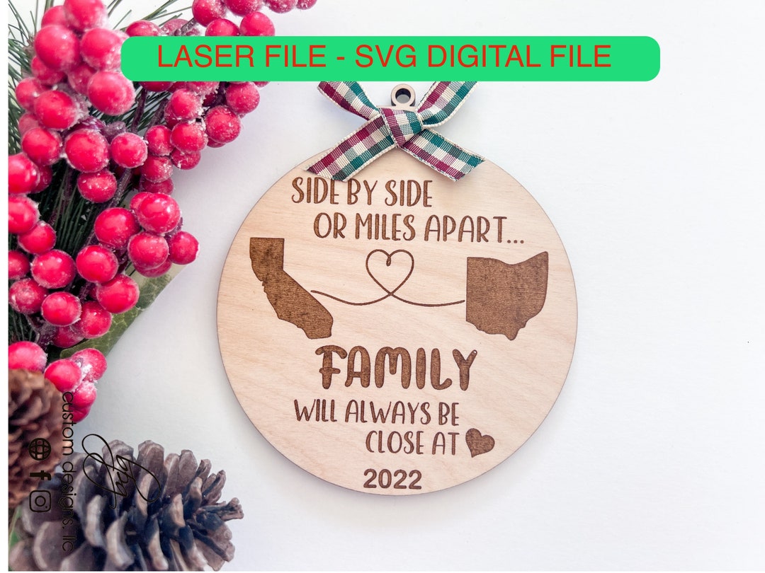 Digital COMBO Side by Side Miles Apart State Neighbor Friend Home House ...