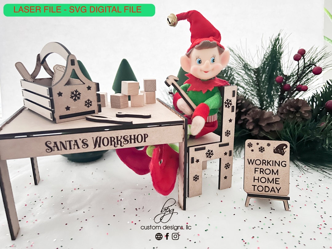 DIGITAL Elf Kit Bundle Props Gift Santa Workshop Toolbox Tool Bench ...