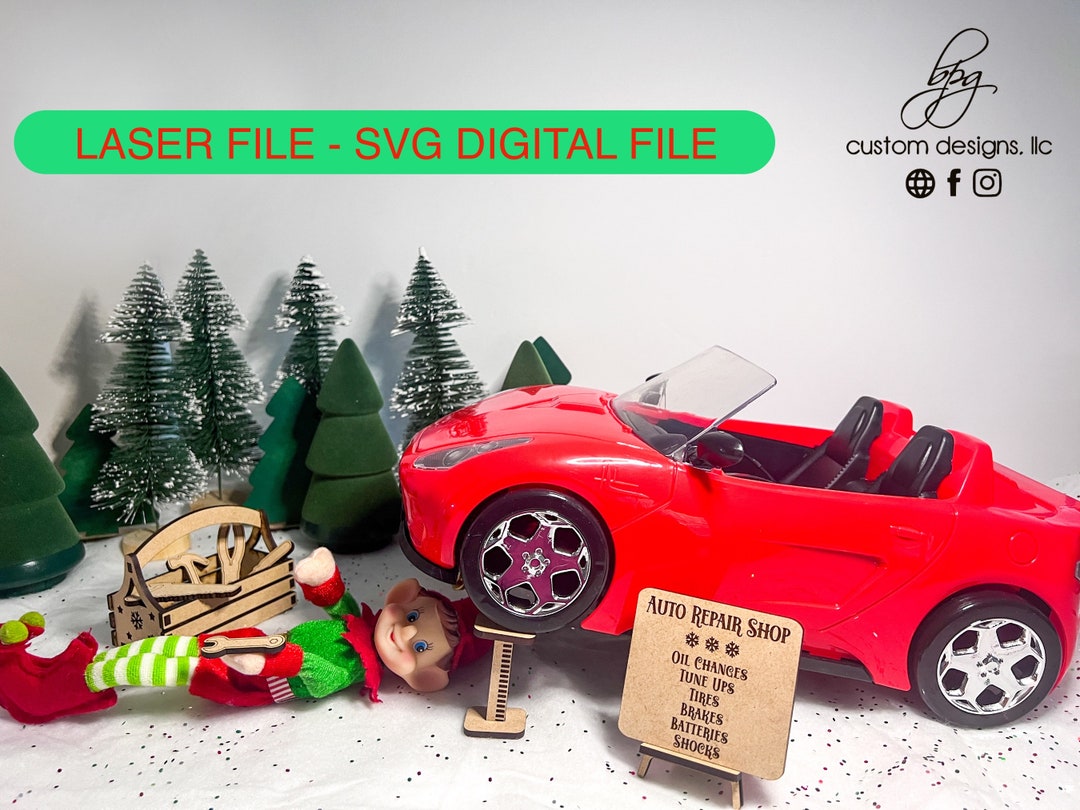 DIGITAL Elf Prop Kit Bundle Auto Repair Shop Car Mechanic Christmas ...