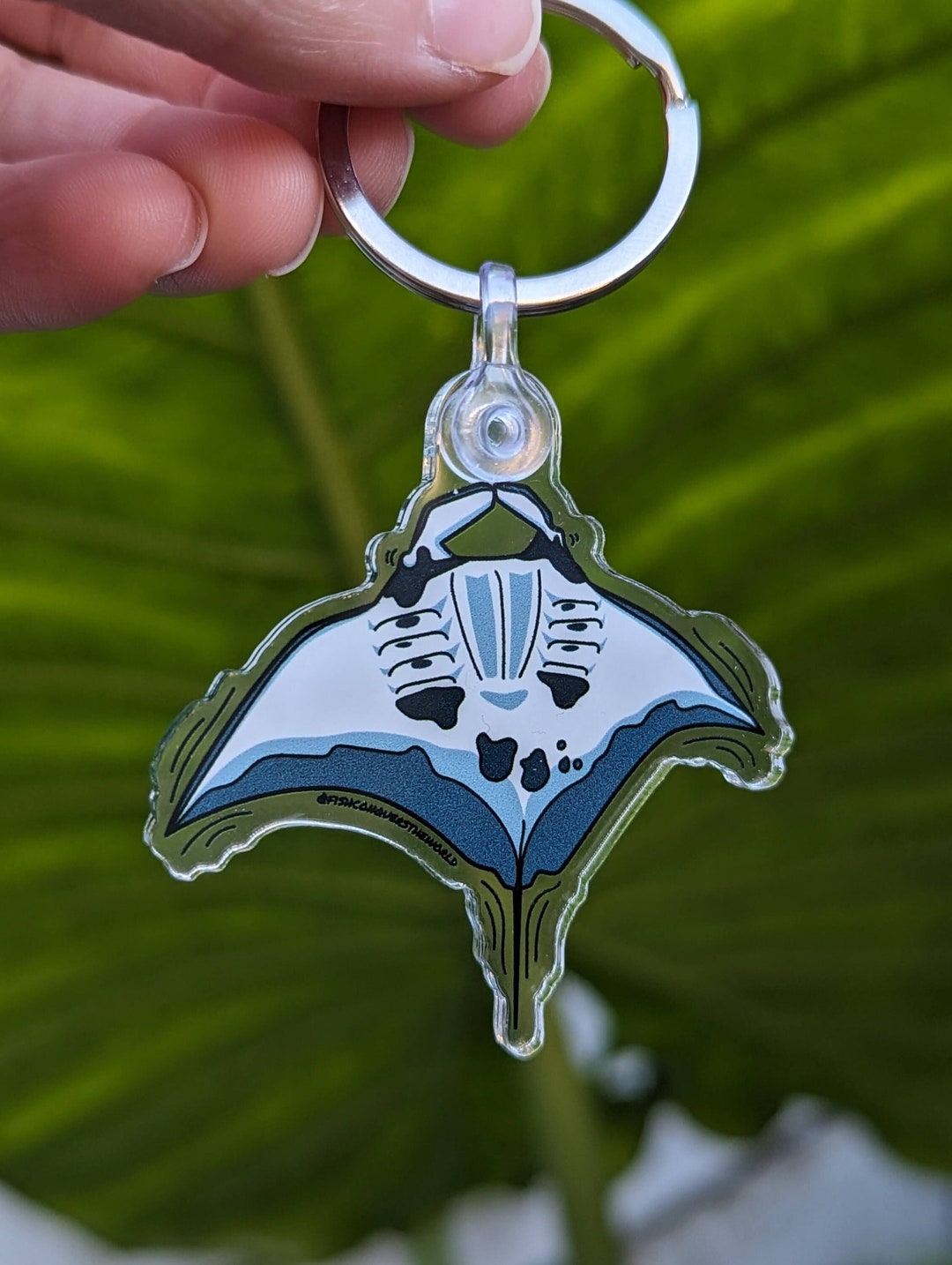 Manta Ray Keychain - Etsy