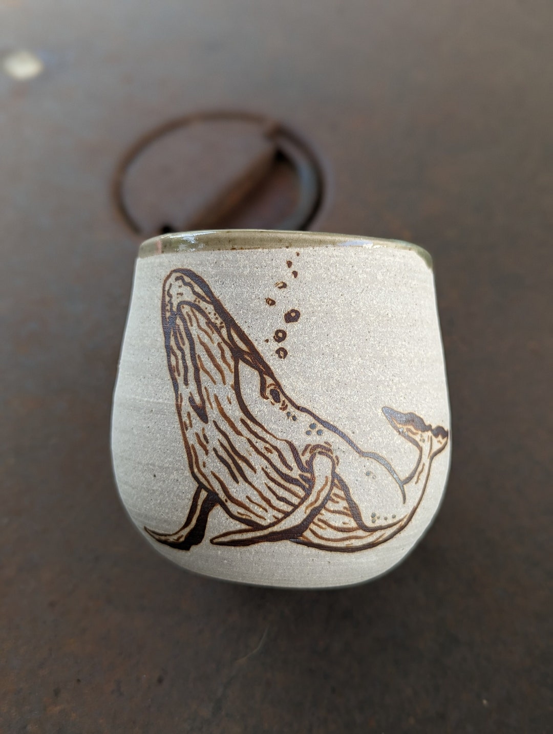 Illustrated Stoneware Cup: Humpback Whale - Etsy