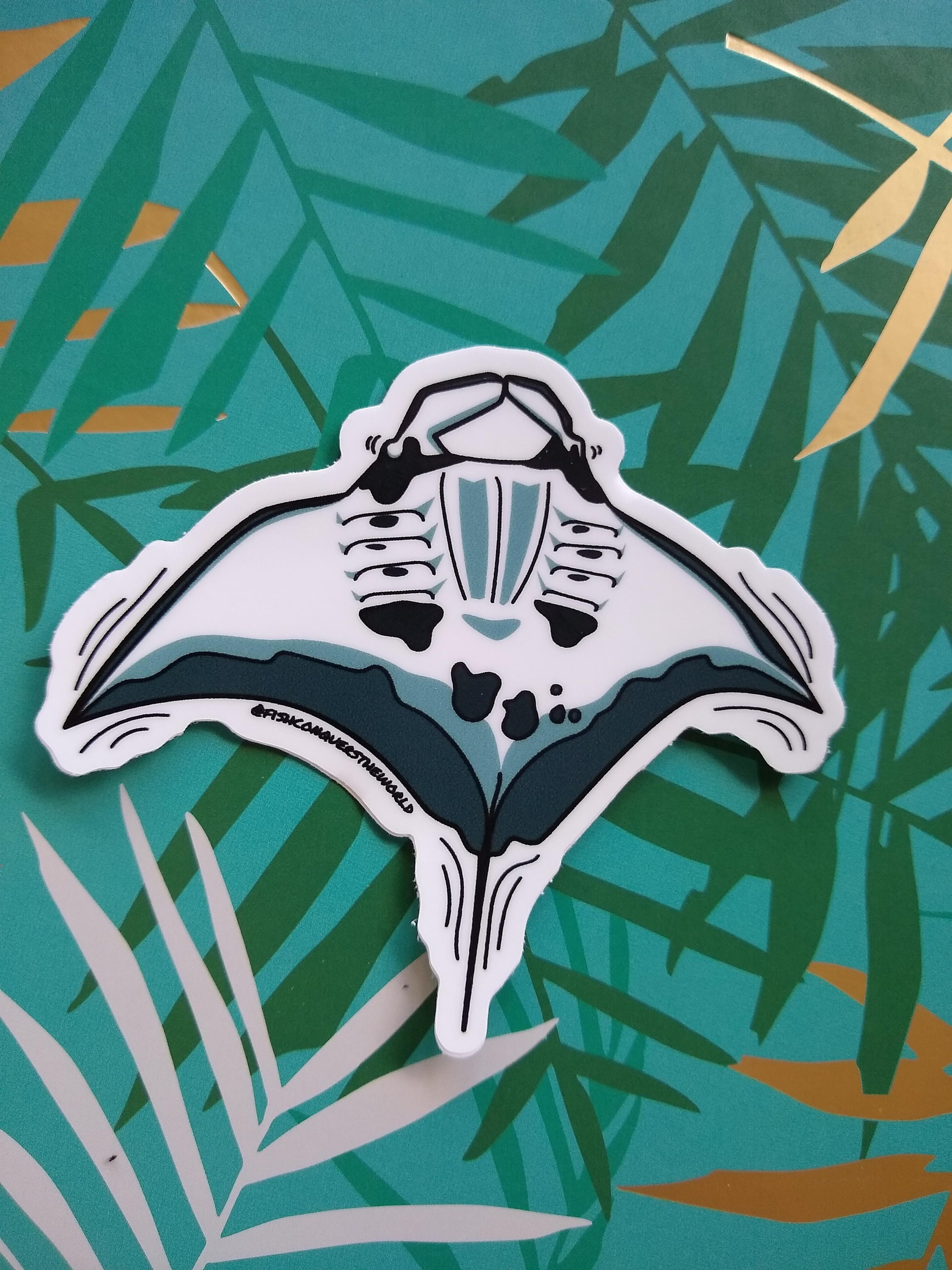 Manta Ray Sticker - Etsy