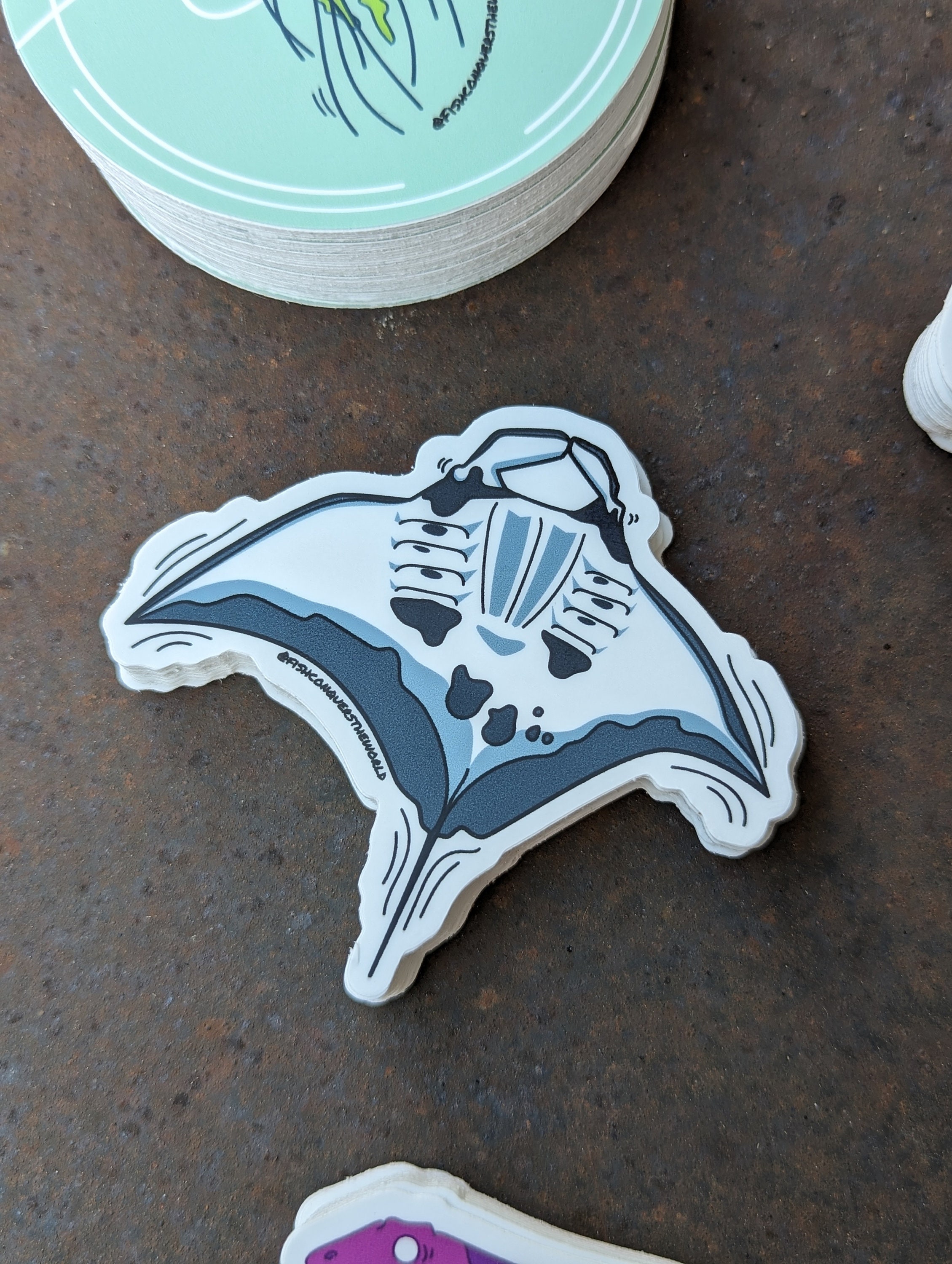 Manta Ray Sticker - Etsy