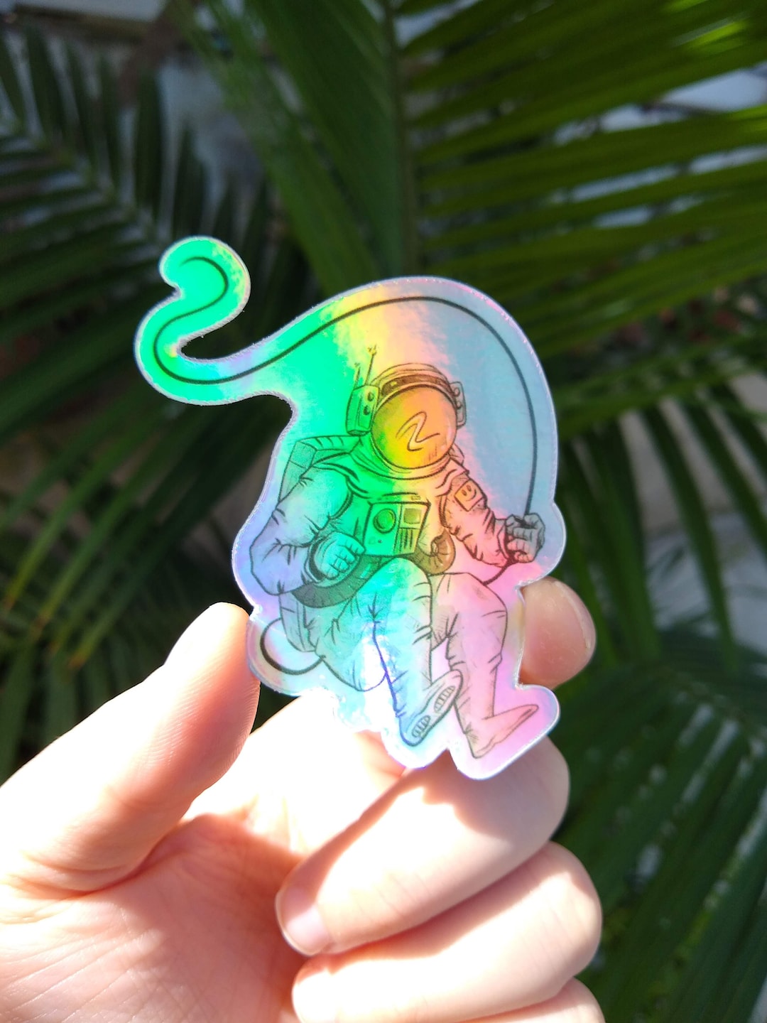 Holographic Spaceman Sticker - Etsy