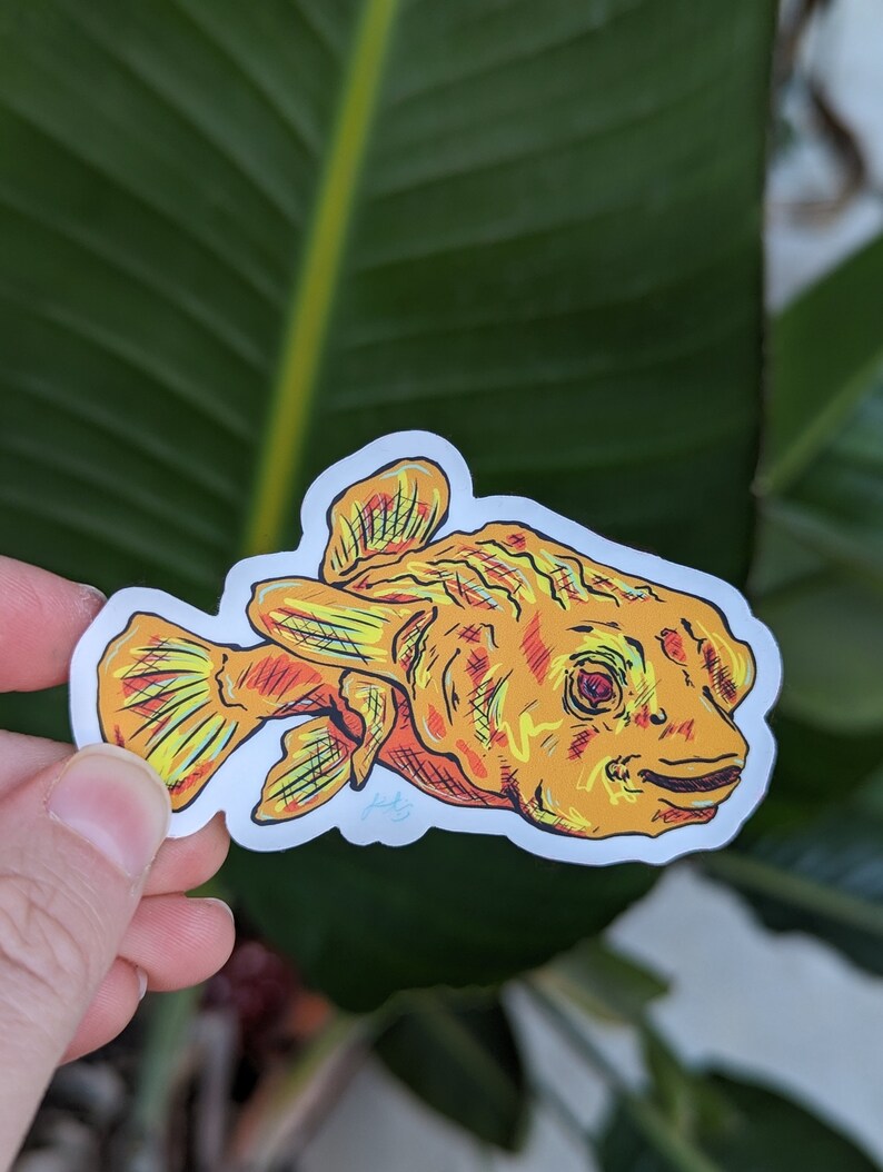 Pufferfish Sticker - Etsy