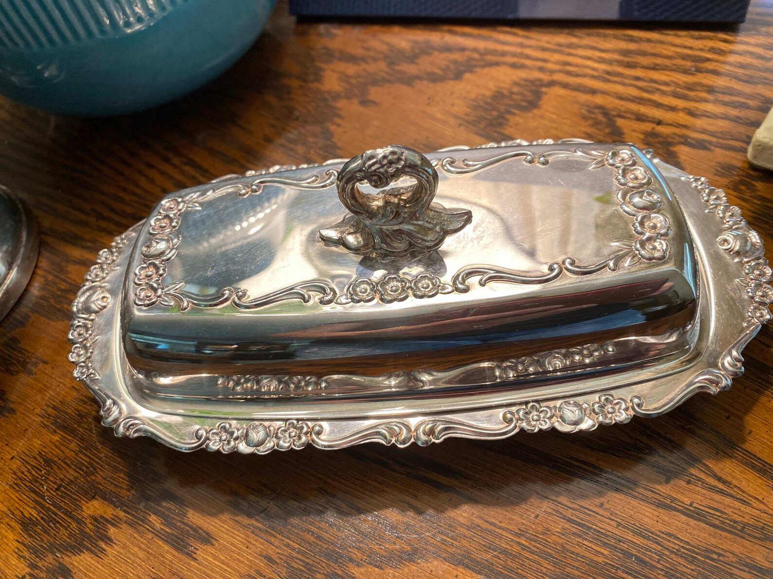 Guildcraft Silversmith's Silverplate Butter Dish With Glass Insert - Etsy