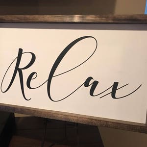 Relax Sign, Relax Sign for Bathroom, Relax, Relax Wall Art, Bathroom ...