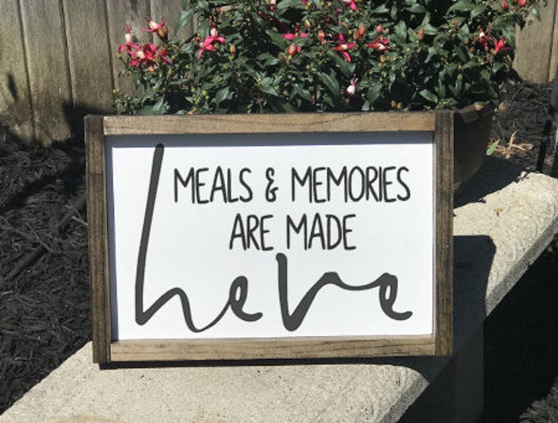 Kitchen Sign Meals and Memories Are Made Here Kitchen Wall | Etsy