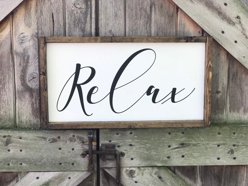 Relax Sign, Relax Sign for Bathroom, Relax, Relax Wall Art, Bathroom ...
