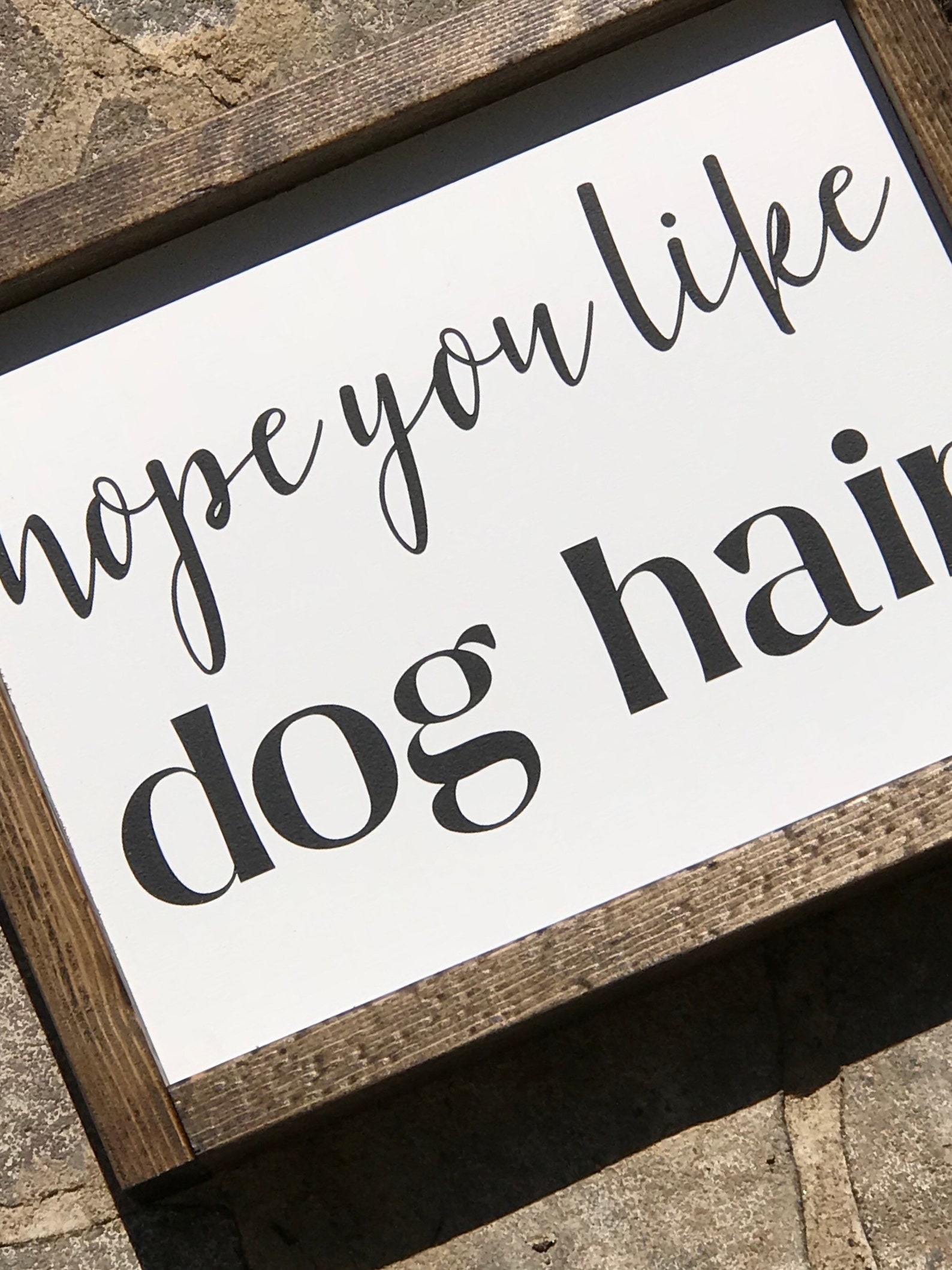 Dog Sign Dog Hair Sign Dog Hair Pet Sign Pet Decor Dog - Etsy