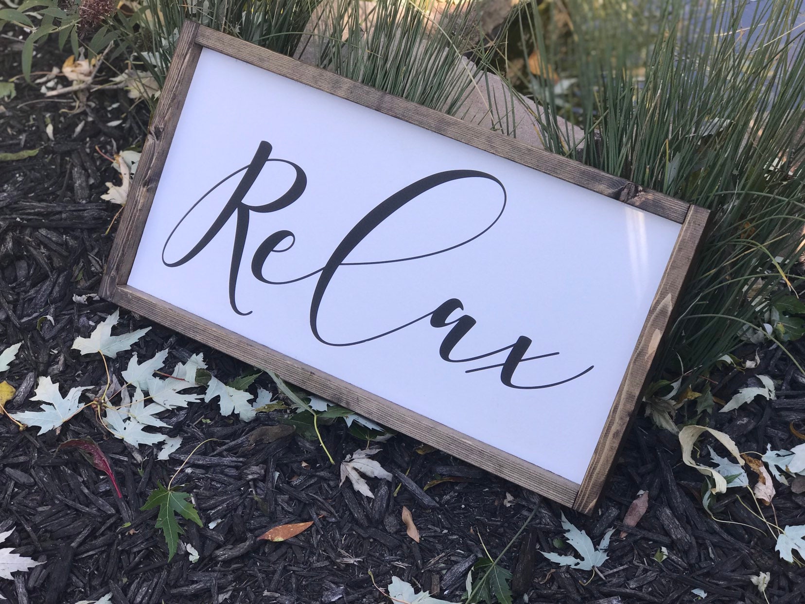 Relax Sign Relax Sign for Bathroom Relax Relax Wall Art | Etsy