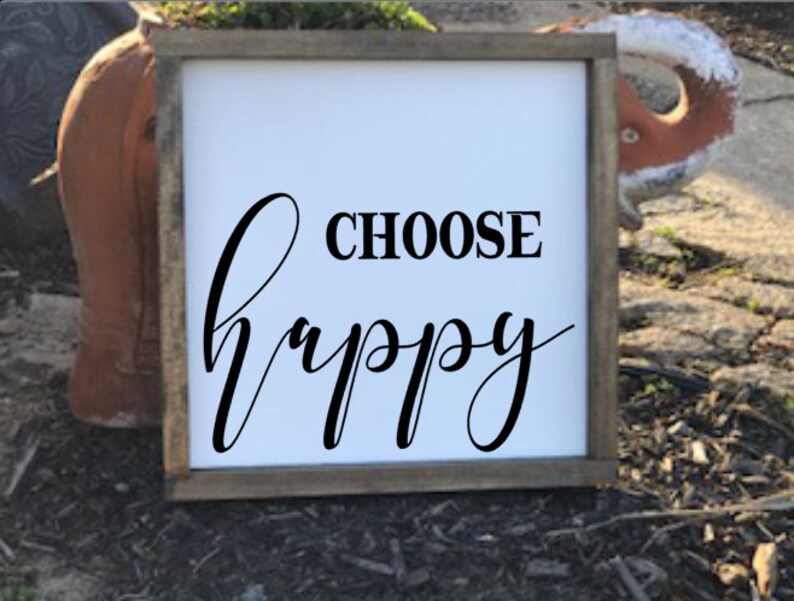 Choose Happy Choose Happy Sign Choose Happy Wood Sign Wood | Etsy