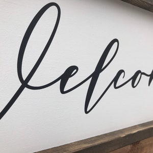 Welcome Sign, Welcome, Wood Welcome Sign, Horizontal Welcome Sign, Home ...