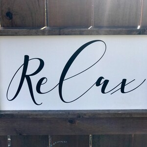 Relax Sign, Relax Sign for Bathroom, Relax, Relax Wall Art, Bathroom ...