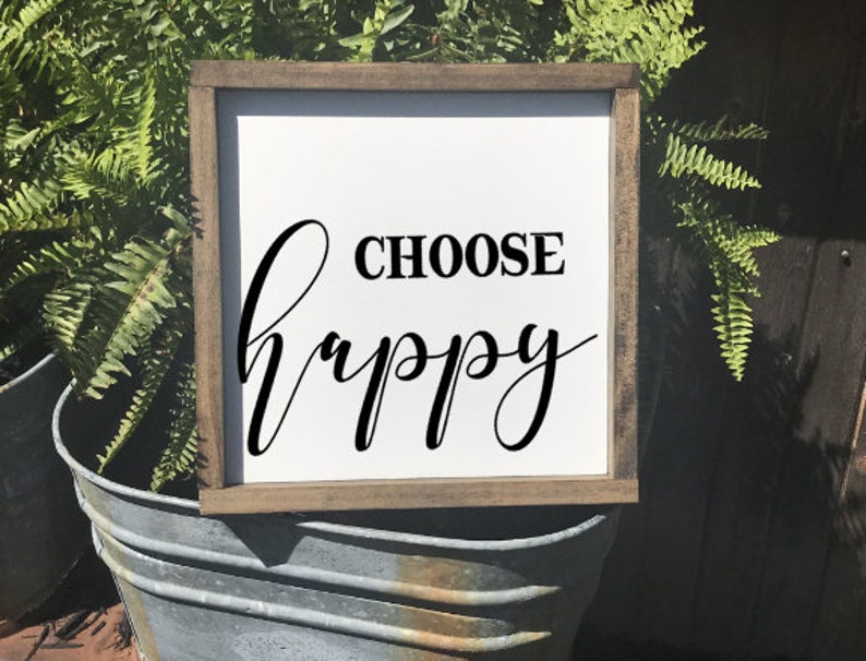 Choose Happy Choose Happy Sign Choose Happy Wood Sign Wood - Etsy