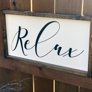 Relax Sign, Relax Sign for Bathroom, Relax, Relax Wall Art, Bathroom ...