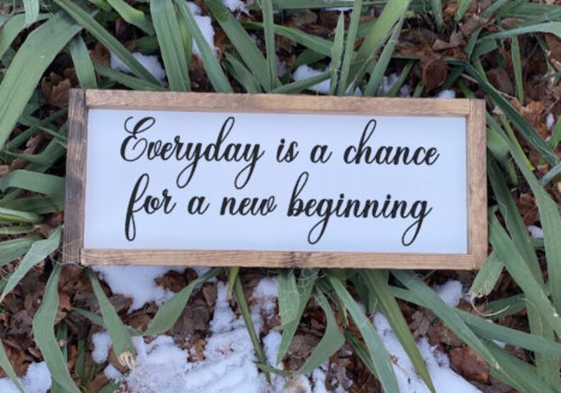 Everyday is A New Beginning Sign Positive Sign Positive | Etsy