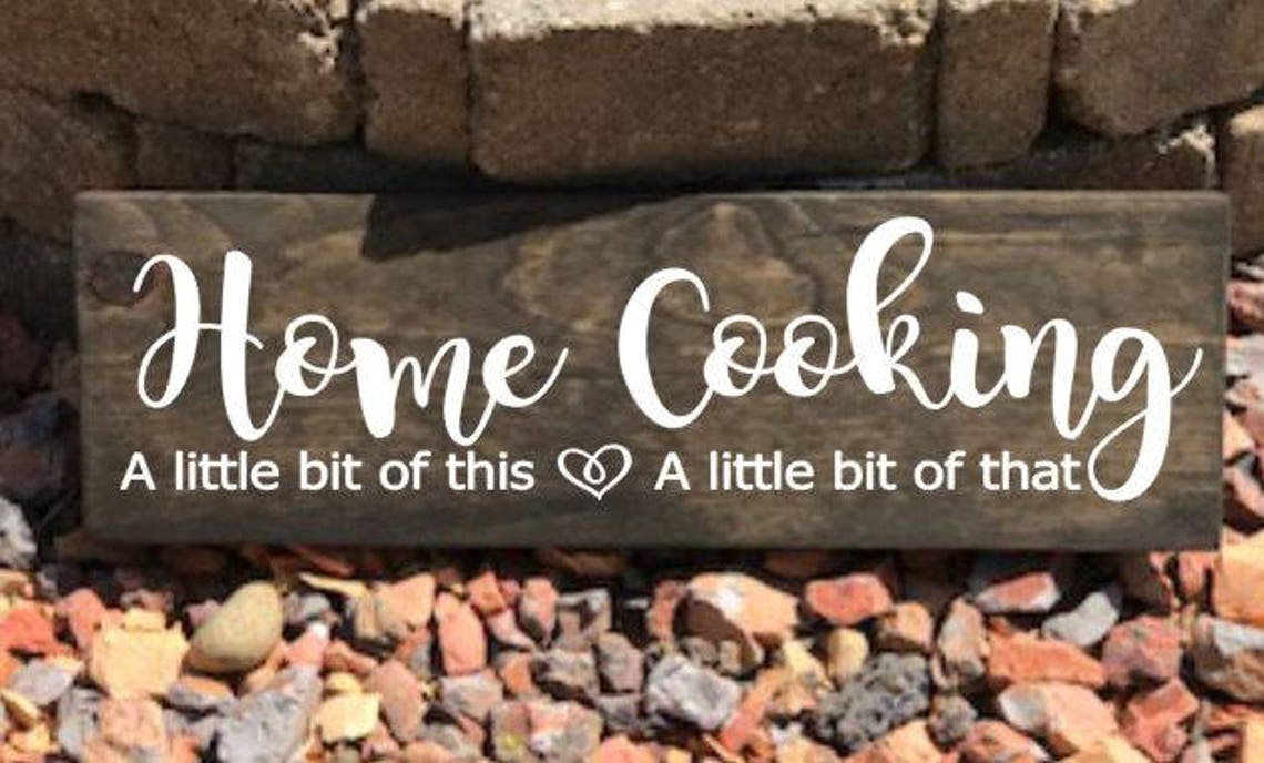 Home Cooking Sign Home Cooking Wood Sign Home Cooking A - Etsy