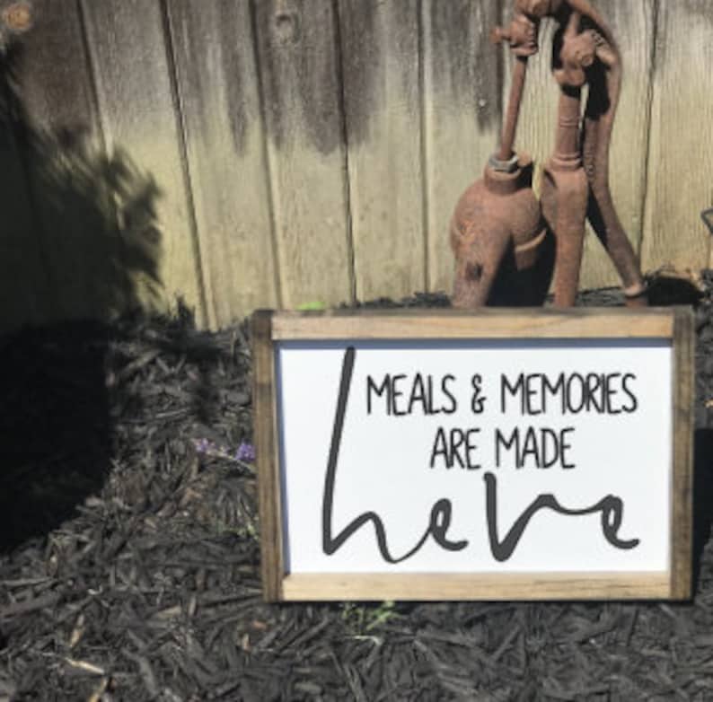 Kitchen Sign Meals and Memories Are Made Here Kitchen Wall | Etsy