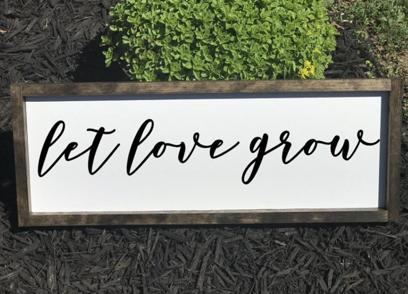 Let Love Grow, Let Love Grow Sign, Bedroom Sign, Bedroom Decor, Bedroom ...