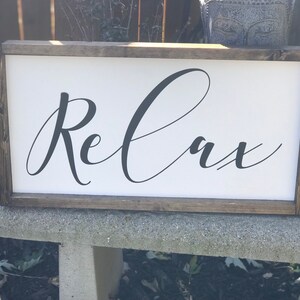 Relax Sign, Relax Sign for Bathroom, Relax, Relax Wall Art, Bathroom ...