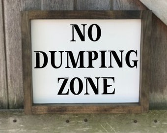 No dumping sign | Etsy