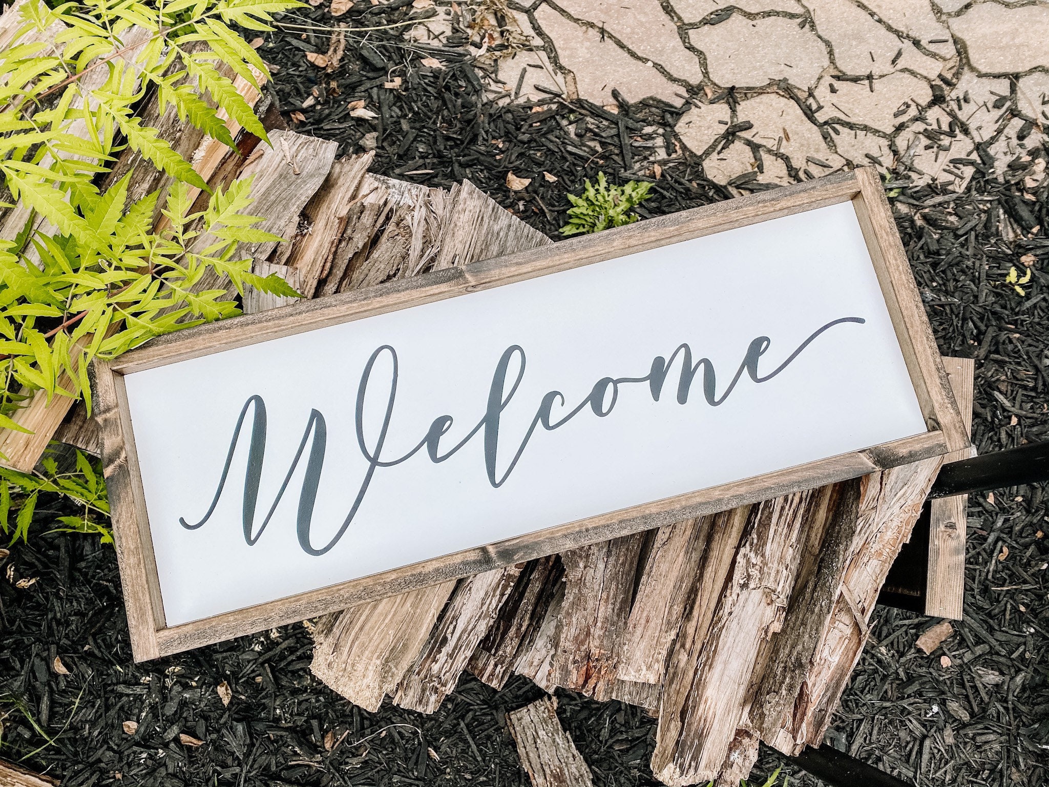 Welcome Sign Welcome Wood Welcome Sign Horizontal Welcome | Etsy
