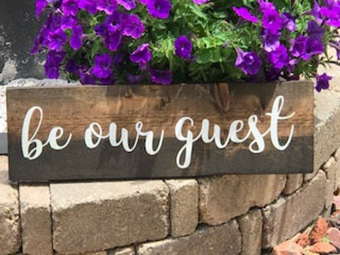 Be Our Guest Sign, Be Our Guest, Be Our Guest Wood Sign, Be Our Guest ...