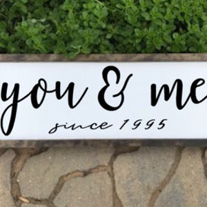 You and Me Sign, You and Me, Wedding Signs, Wedding Decor, Bedroom ...