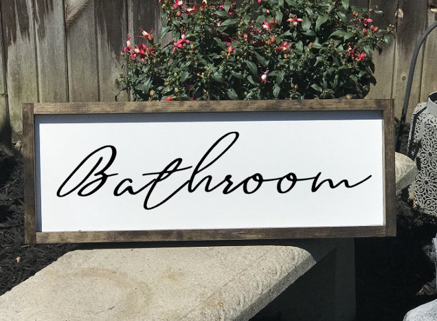 Bathroom Wall Decor Bathroom Sign Bathroom Decor Bathroom | Etsy