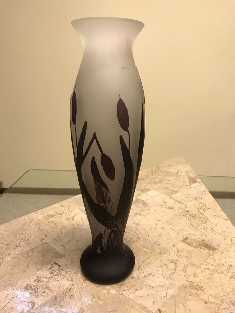 Authentic Signed Galle Vase - Etsy