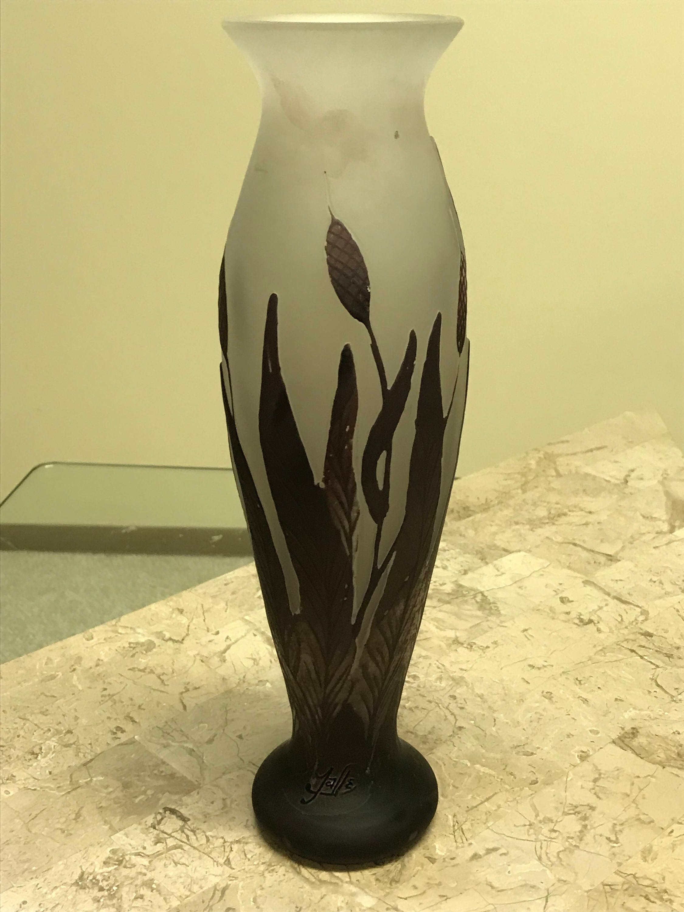 Authentic Signed Galle Vase - Etsy