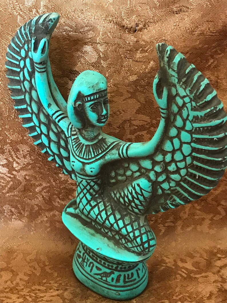 Vintage Hand Carved Egyptian Goddess Isis - Etsy Sweden