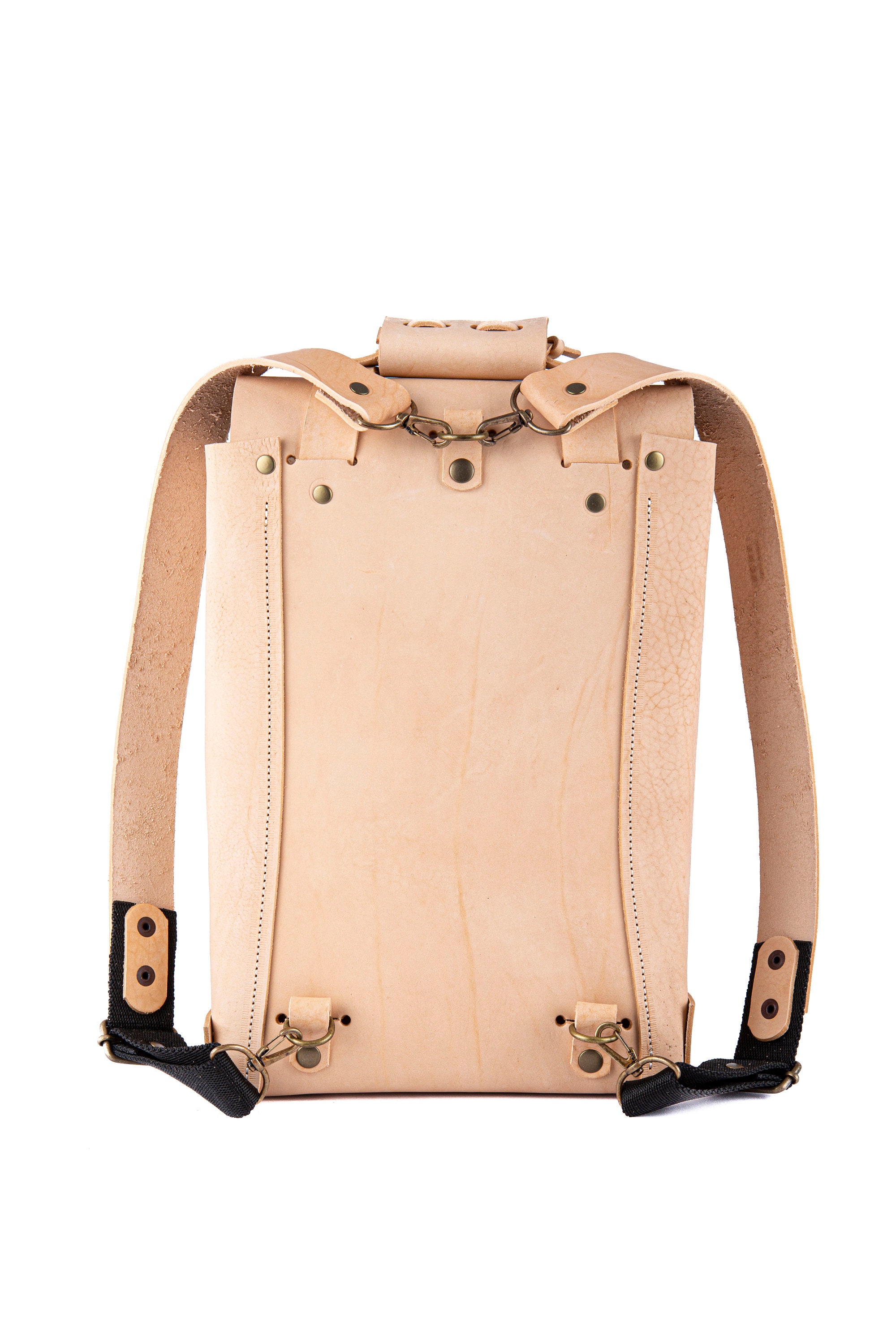 Genuine Leather Backpack, Tan Leather Backpack, Neutral Leather Bag ...