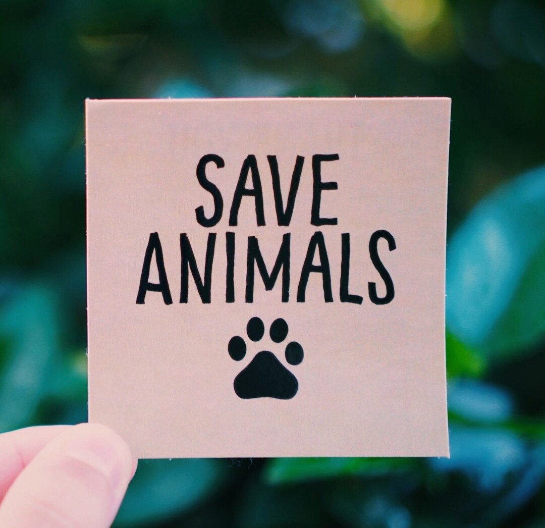 Save Animals Sticker - Etsy